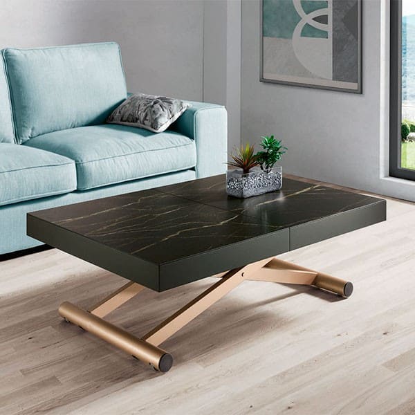 Mesa Activa Tapa Porcelánica Manual ó Automática, Extensible y Elevable - Maison de Luxe